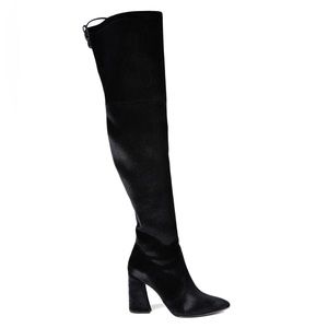 Stuart Weitzman | Shoes | Nib Stuart Weitzman Over Knee Thigh Velvet Black Otk Boots Highland ...